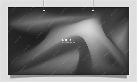 Premium Vector Grey Fluid Gradient Mesh Background Template Copy Space Dynamic Blurred Colour