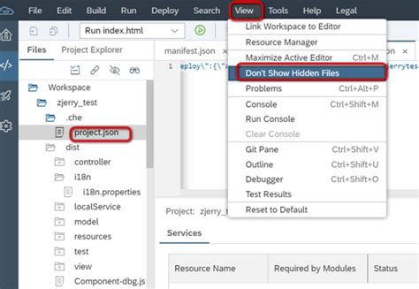 sapwebide里ui5应用的隐藏文件project json 第一php社区