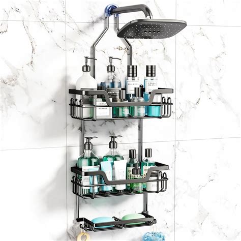 Swtymiki Shower Caddy Hanging Shower Caddy Over Shower Head With 2