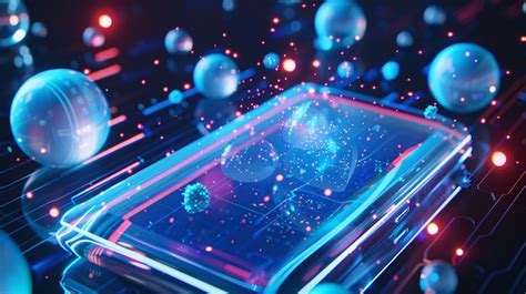 Futuristic Circuitry Abstract Premium Ai Generated Image