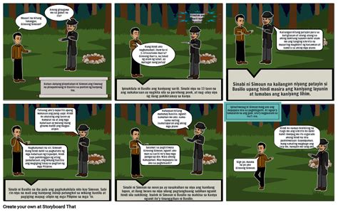Ang Pagkikita Ni Simoun At Basilio Storyboard Por 99079476