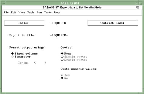 Importing And Exporting External Data Exporting A File Getting Started With Sasassistr 91