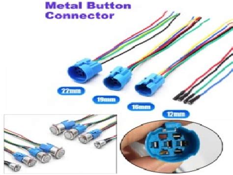 Ηλεκτρονικά Βύσματα Metal Push Button Switch socket connector 19mm