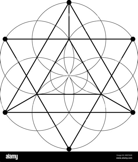 Scared Geometry Vector Design Elements Thin Line Geometric Isolated On White Background The