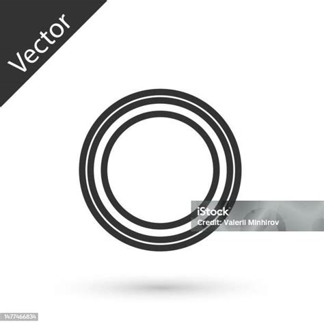 흰색 배경에 격리된 회색 선 플레이트 아이콘입니다 칼 붙이 기호입니다 레스토랑 간판입니다 벡터 그릇에 대한 스톡 벡터 아트 및 기타 이미지 Istock