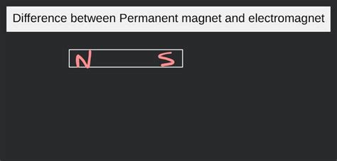 Difference Between Permanent Magnet And Electromagnet Filo