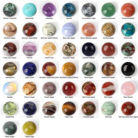 20mm Round Flatback Cabochon Polished Gemstone Cabochons For Etsy
