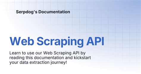 Web Scraping Api Serpdogs Documentation