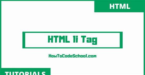html li tag