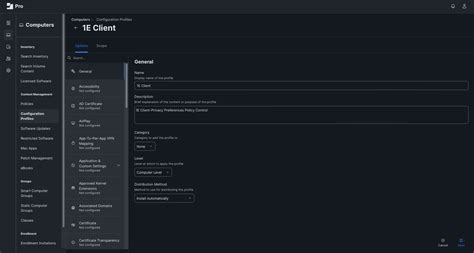 Deploying 1e Client Using Jamf
