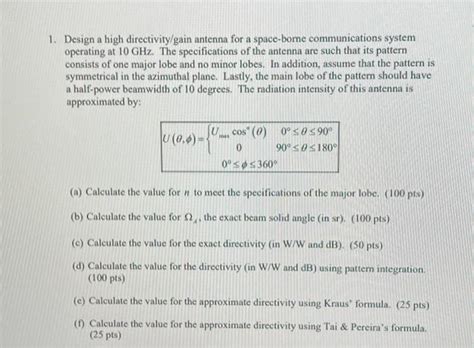 solved design a high directivity gain antenna for a