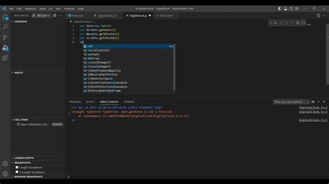 Digital Clock 24 Hours Clock Using Java Script Youtube