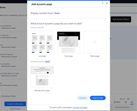 cms about dynamic pages help center