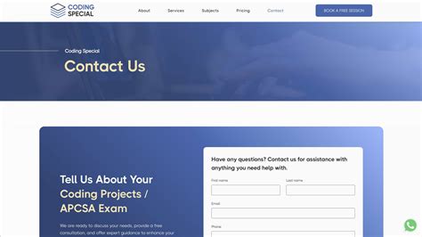 Contact Coding Special Get In Touch For Coding Excellence
