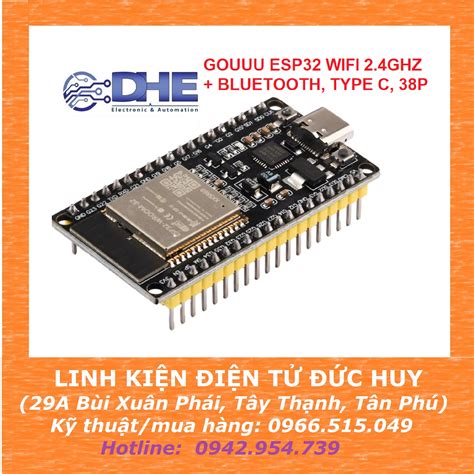 Gouuu Esp32 Wifi 24ghz Bluetooth CỔng Type C 38p Linh KiỆn ĐiỆn