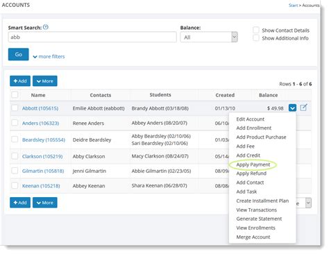 Adding Editing And Deleting Payments Manage Accounts Accounts