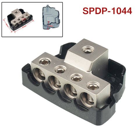 ☆ready Stock☆ Power Distribution Block 1 Way In 4 Ways Out Car Audio Stereo Amp Splitter