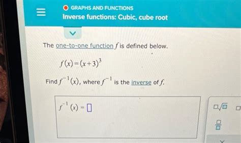 solved the one to one function f is defined below