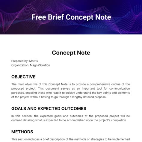 Free Concept Note Templates And Examples Edit Online And Download