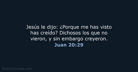 Juan 20 29 Versículo de la Biblia LBLA DailyVerses net