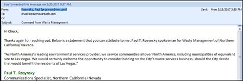 Waste Management Statement Nevada News And Views