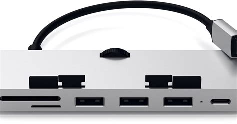 Satechi Aluminum USB Type C Clamp Hub Pro Silver ST TCIMHS B H