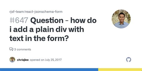 Question How Do I Add A Plain Div With Text In The Form Issue 647