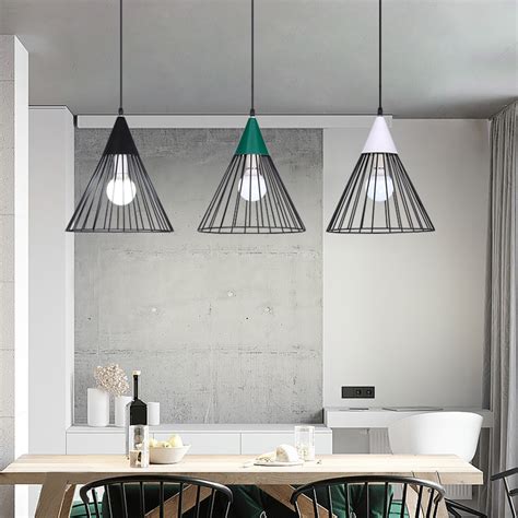 北欧铁艺吊灯餐厅床头单三头简约现代服装店饭店餐桌创意个性灯饰虎窝淘