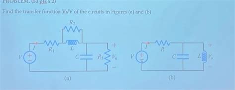 Solved Find The Transfer Function V V Of The Circuits In Chegg