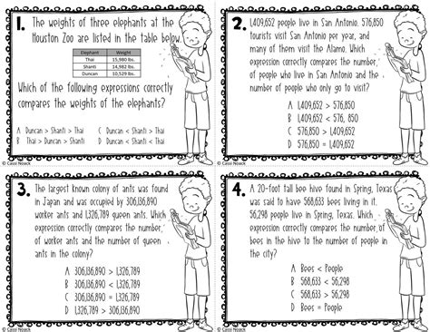 Comparing And Ordering Numbers 10 Rigorous Questions Task Card
