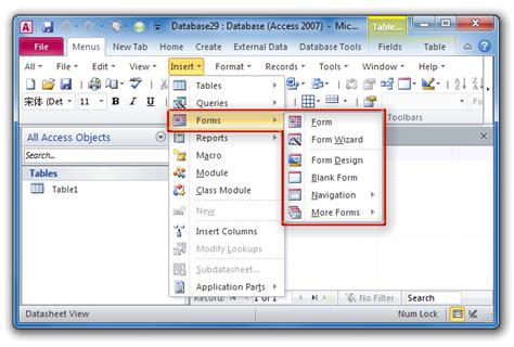 Where Is Form In Microsoft Access 2007 2010 2013 2016 2019 And 365