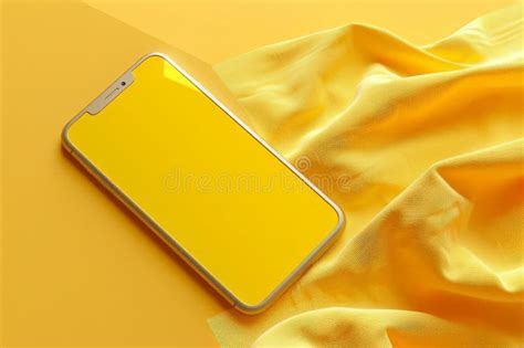 Modern Yellow User Interface Design Template Colorful Phone Screen Mockup For Application