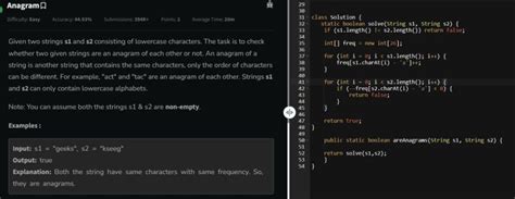 Gfg160daysofcode Geeksforgeeks Java Anagram Strings Dsa Naveen