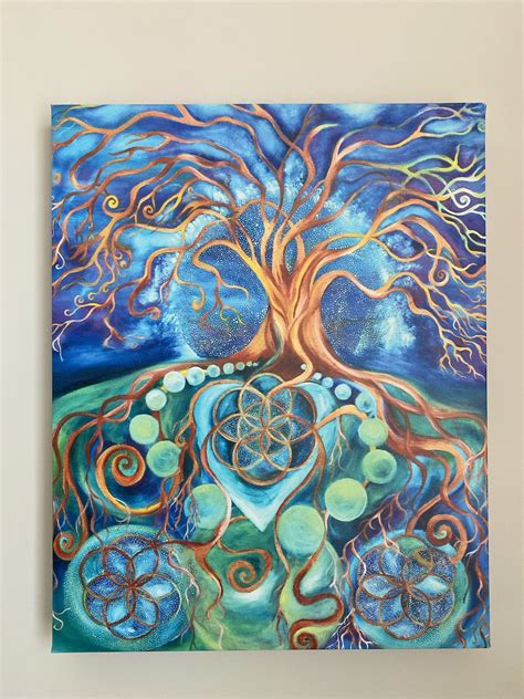 Tree Of Life Winter Canvas Print Etsy