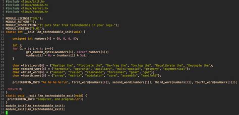 A Kernel Module That Puts Star Trek Technobabble In Your Message Buffer 🤷‍♂️ Dont Actually