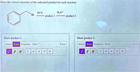 Solved The Correct Structure Of The Indicated Product For Each Reaction Is As Follows Reaction