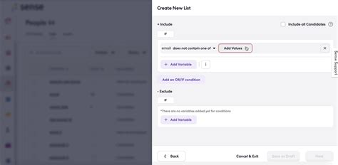 Lists Rule Operators Limitations Sensehq