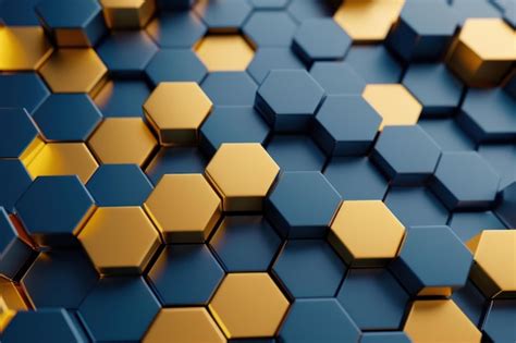 premium photo hexagonal abstract 3d background design