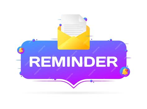 Premium Vector Reminder Sign Flat Purple Reminder Sign Envelope Icon