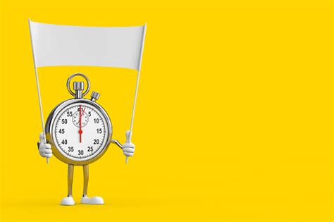 현대 스톱워치 만화 사람 캐릭터 마스코트와 디자인을위한 여유 공간이있는 빈 흰색 빈 배너 3d 렌더링 3차원 형태에 대한 스톡 사진 및 기타 이미지 Istock