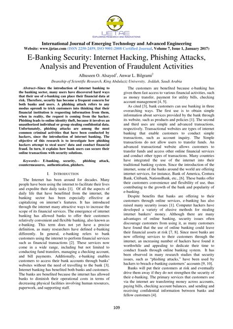 Pdf E Banking Security Internet Hacking Phishing Attacks Analysis And Prevention Of