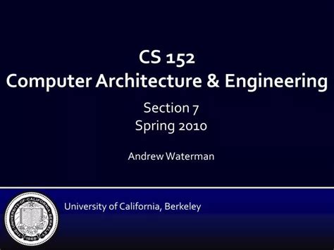 Ppt Cs 152 Computer Architecture And Engineering Powerpoint
