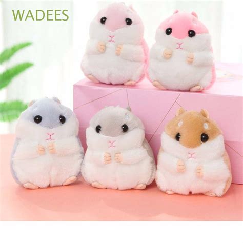 Wadees พวงกุญแจ จี้ตุ๊กตาหนูแฮมสเตอร์ ขนาด 10 ซม ของเล่นสําหรับเด็ก Shopee Thailand
