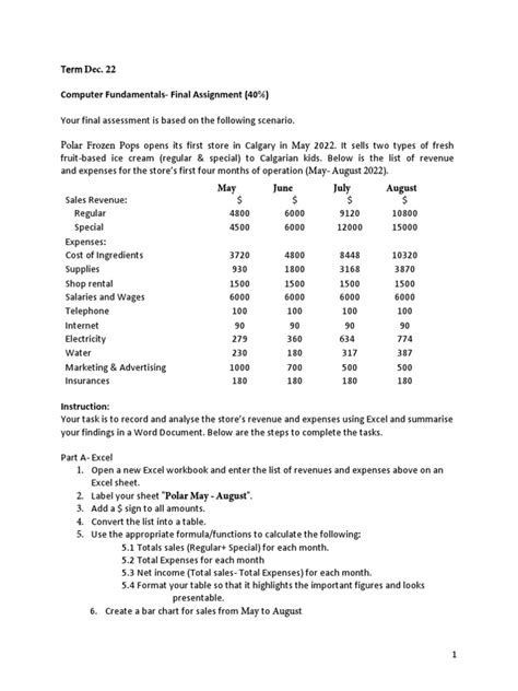 Week 8 December Computer Fundamentals Instruction And Marking Guide Pdf Microsoft Excel