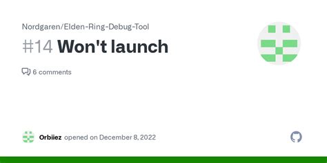 Won T Launch Issue 14 Nordgaren Elden Ring Debug Tool GitHub