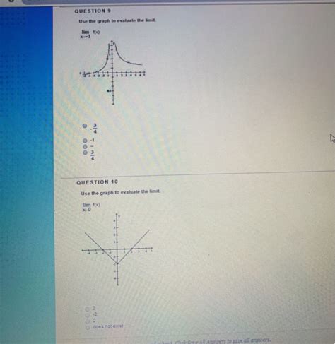 solved question use the graph to evaluate the limit question