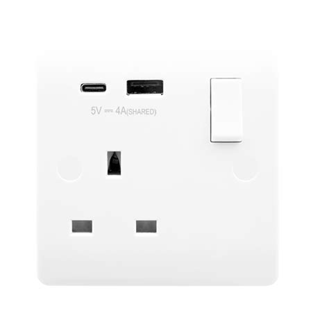 Click Mode Gang A Single Switched Socket With Type A And C USB