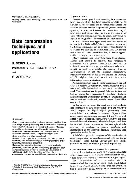 pdf data compression techniques and applications