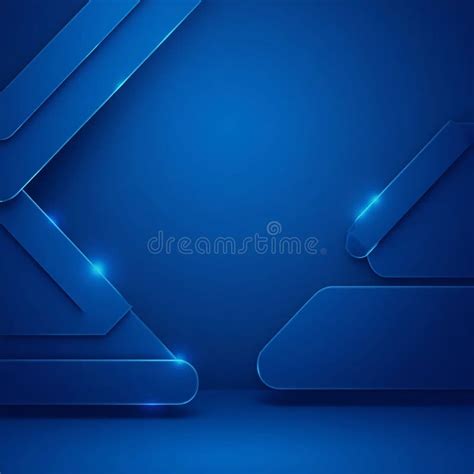 Gradient Blue Abstract Background With A Soft Curve And Smooth Lighting Stock Illustration