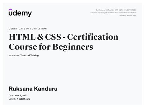 Ruksana Kanduru On Linkedin Udemy Course Completion Certificate